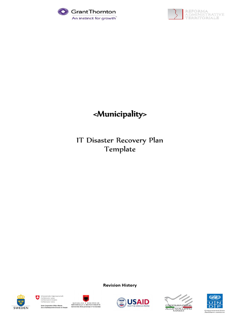 IT Disaster Recovery Plan Template | PDF | Disaster Recovery | Computer ...