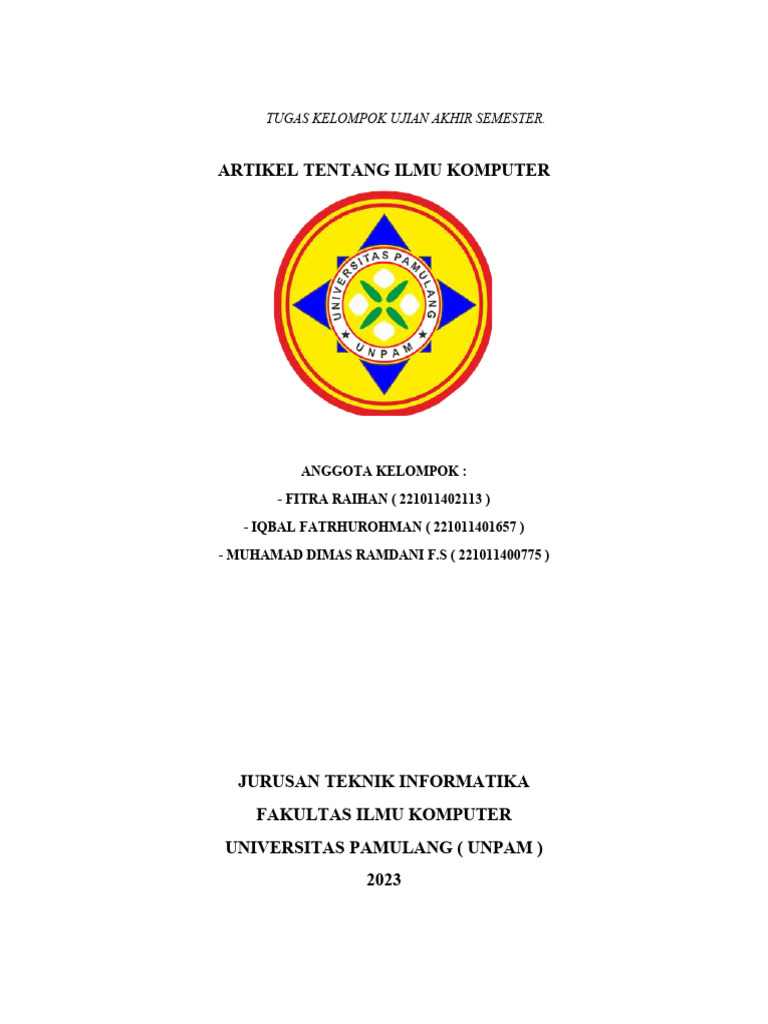 Artikel Tentang Ilmu Komputer | PDF