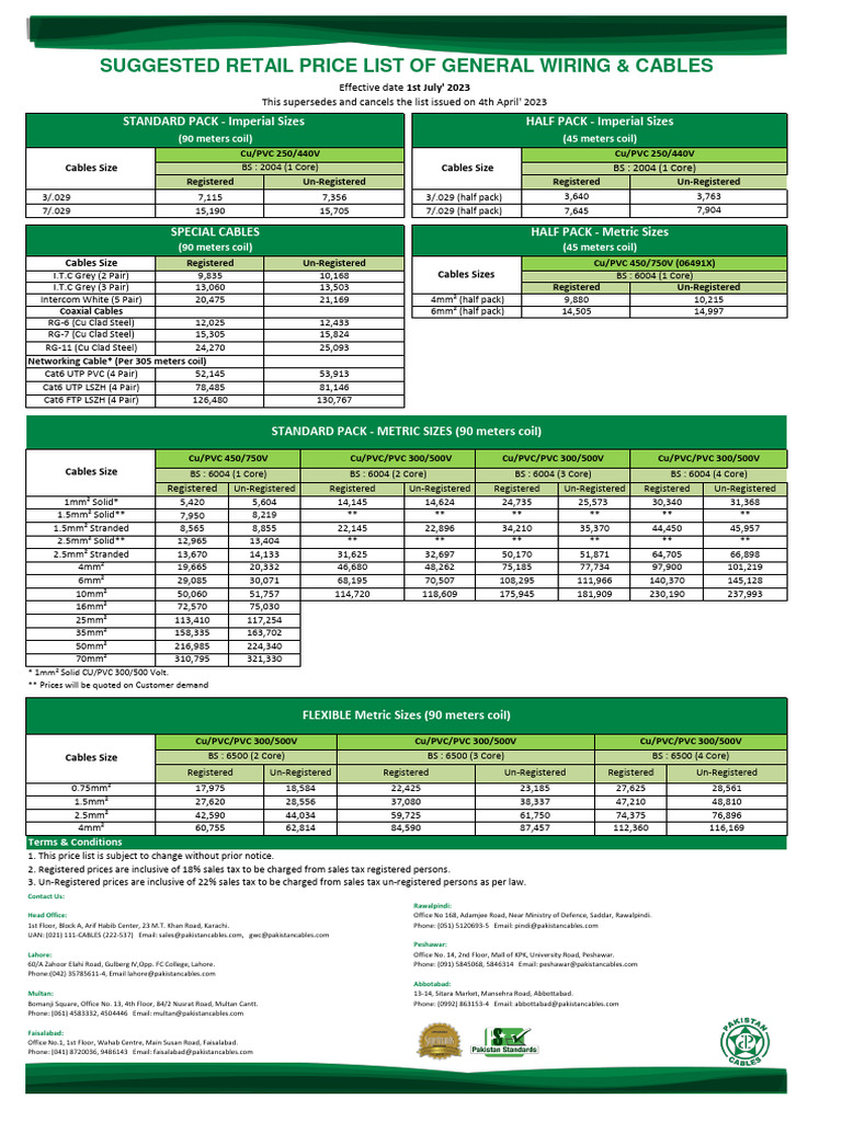 Retail Price List (01.07.2023) - For Website & General Circulation | PDF | Telecommunications ...