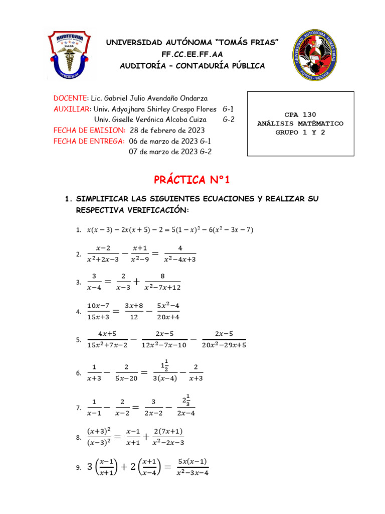 PRÁCTICA N1.CPA130 Corregido | PDF