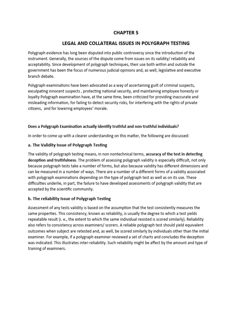 Chapter 5 | PDF | Polygraph | Validity (Statistics)