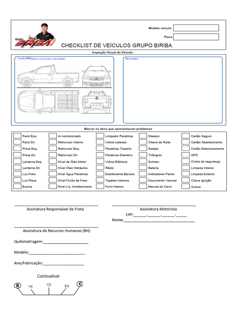 Check List Veículos IFPR | PDF | Classificação dos automóveis | Carro