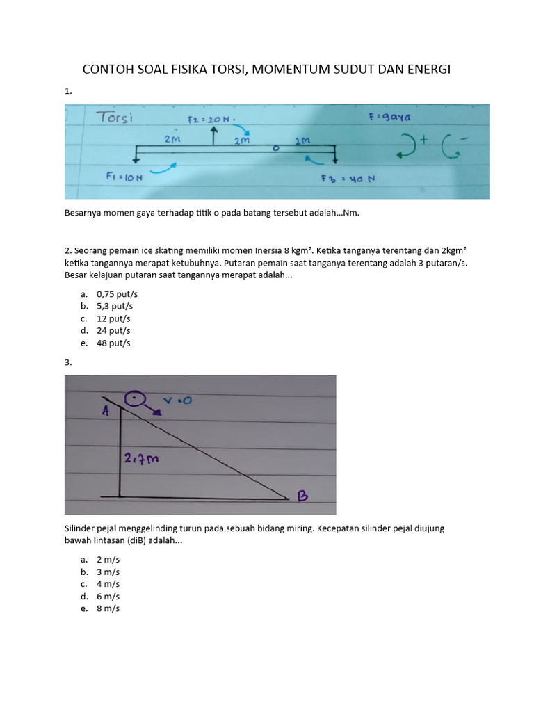 Contoh Soal Fisika Torsi | PDF