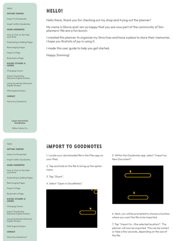 Digital Planning User Guide Freebie | PDF | Icon (Computing) | Software