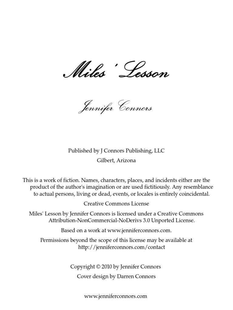 Miles Lesson - Jennifer Connors | PDF | Laughter