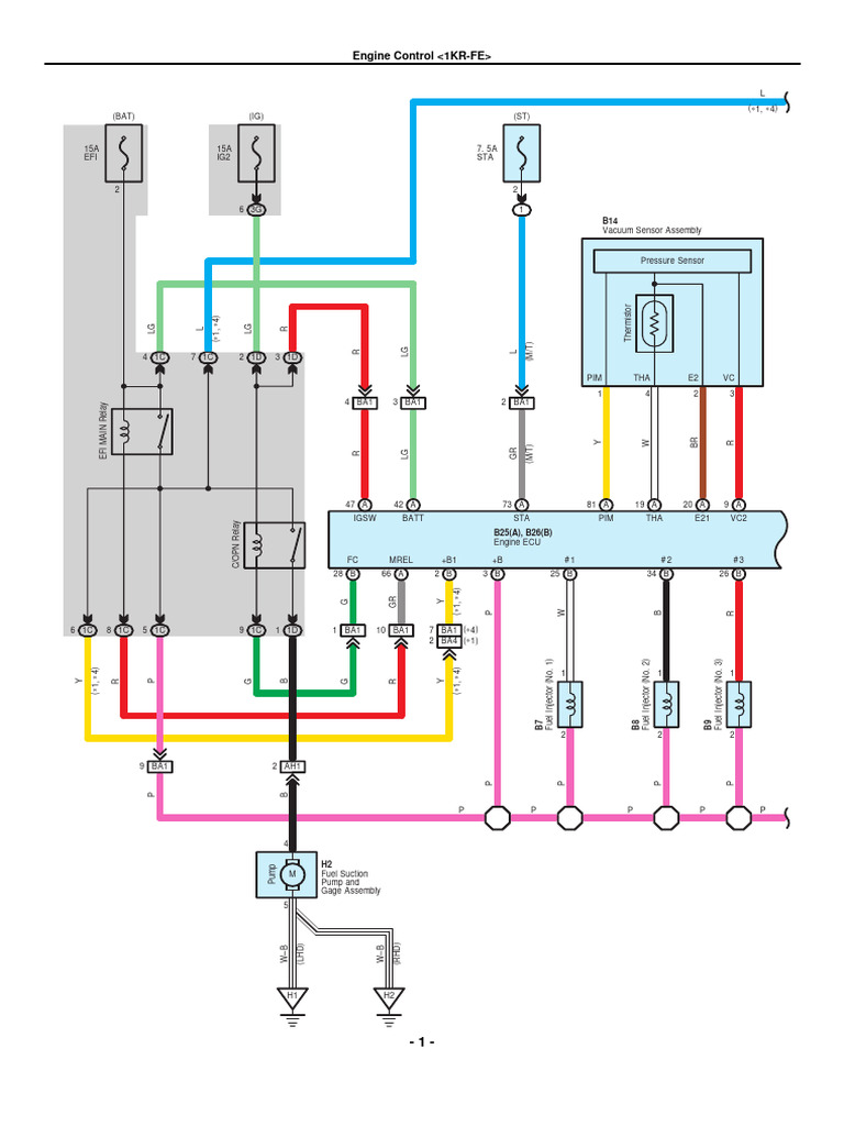 Engine Control (1KR FE) 01 | PDF | Internal Combustion Engine | Components