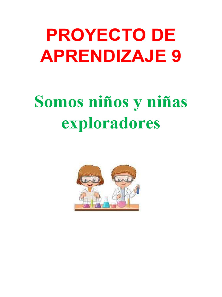 Proyecto de Aprendizaje 9 | PDF | Aprendizaje | Educación de la primera ...