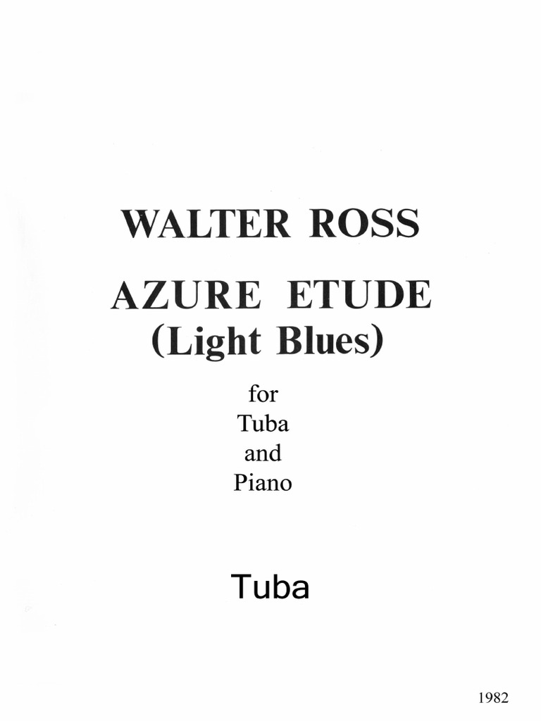 Walter - Ross 1982 Azure - Etude Parts Tuba | PDF