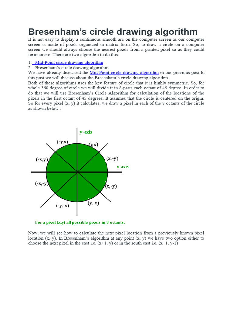 Bresenham Circle | Download Free PDF | Theoretical Computer Science ...
