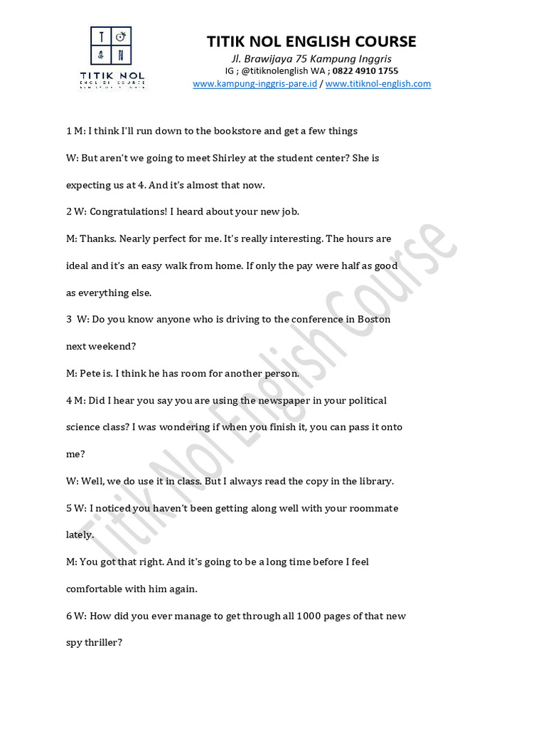 Part A Listening Project 10 Pdf