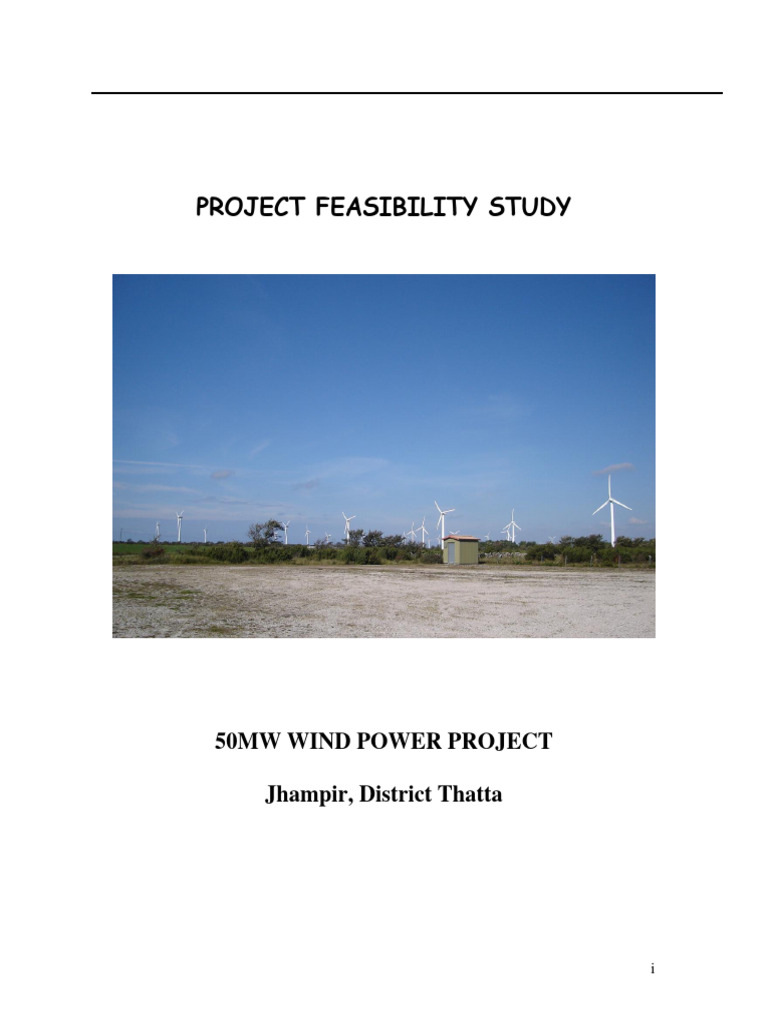 Sachal Feasibility Study 50 MW Utility Scale Wind Power | PDF | Wind ...