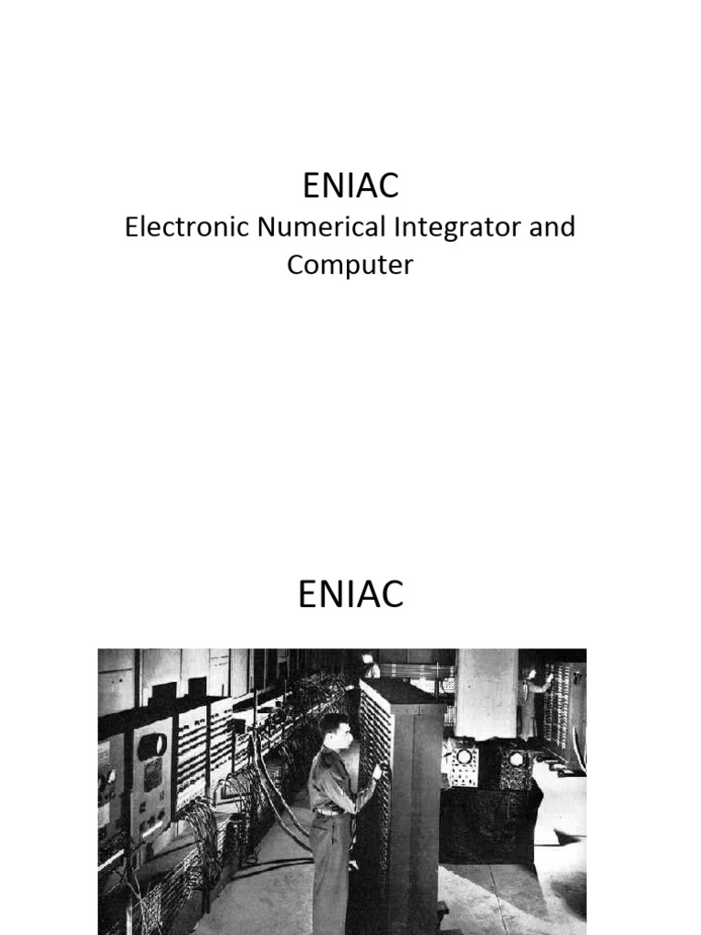 ENIAC: The First Electronic Computer | PDF | Technology & Engineering
