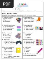 Lets Go 1 Final Test | PDF | Games & Activities