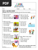 Lets Go 1 Final Test | PDF | Games & Activities