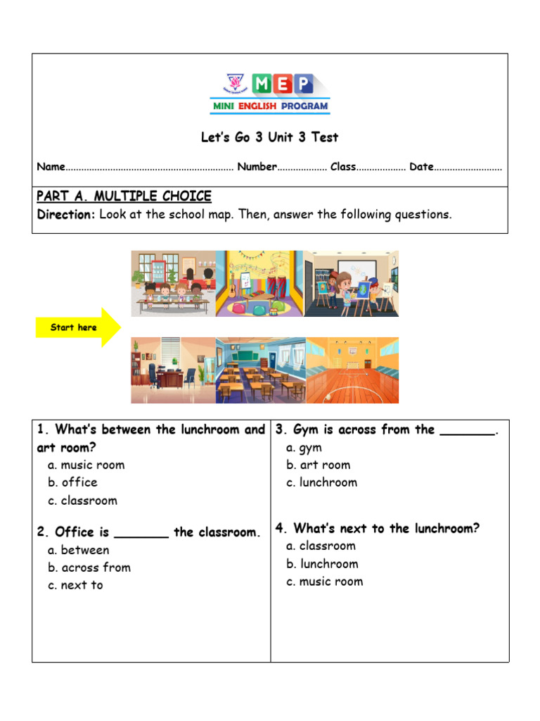 Let's Go 3 Unit 3 Test | PDF
