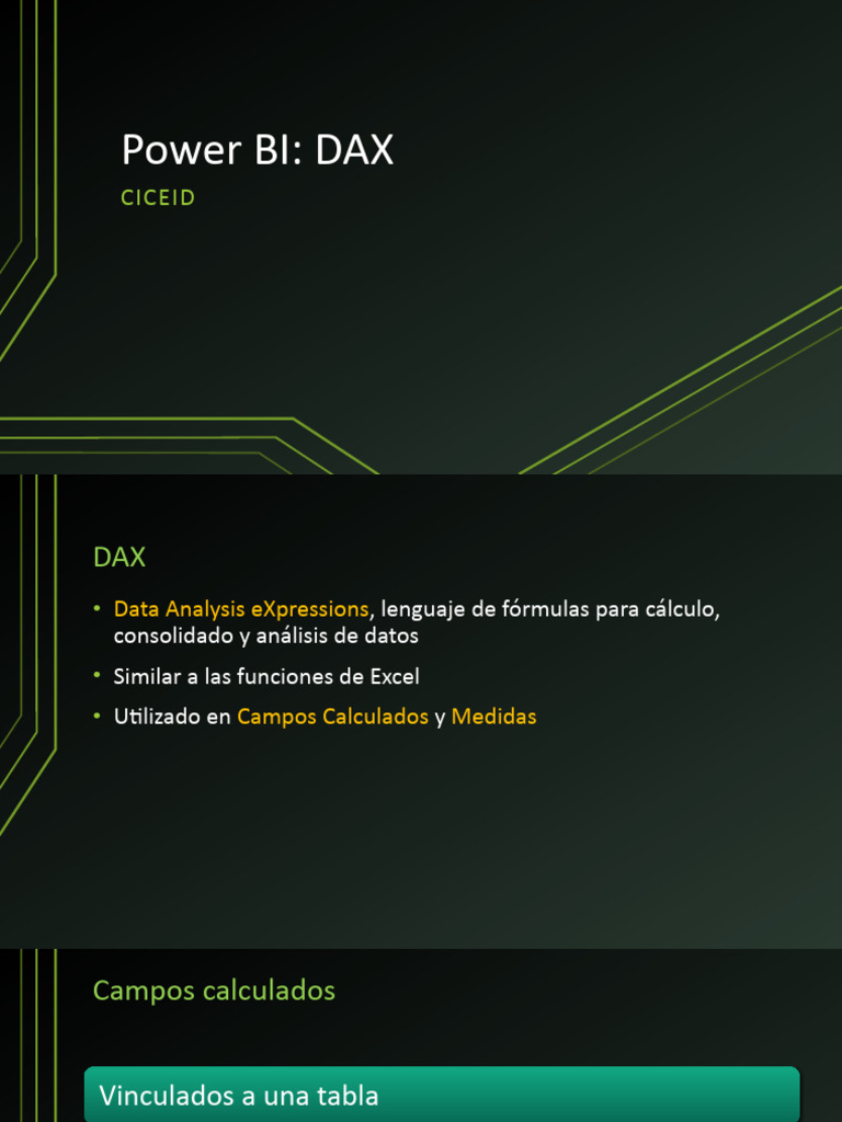 Power BI: DAX: Ciceid | PDF