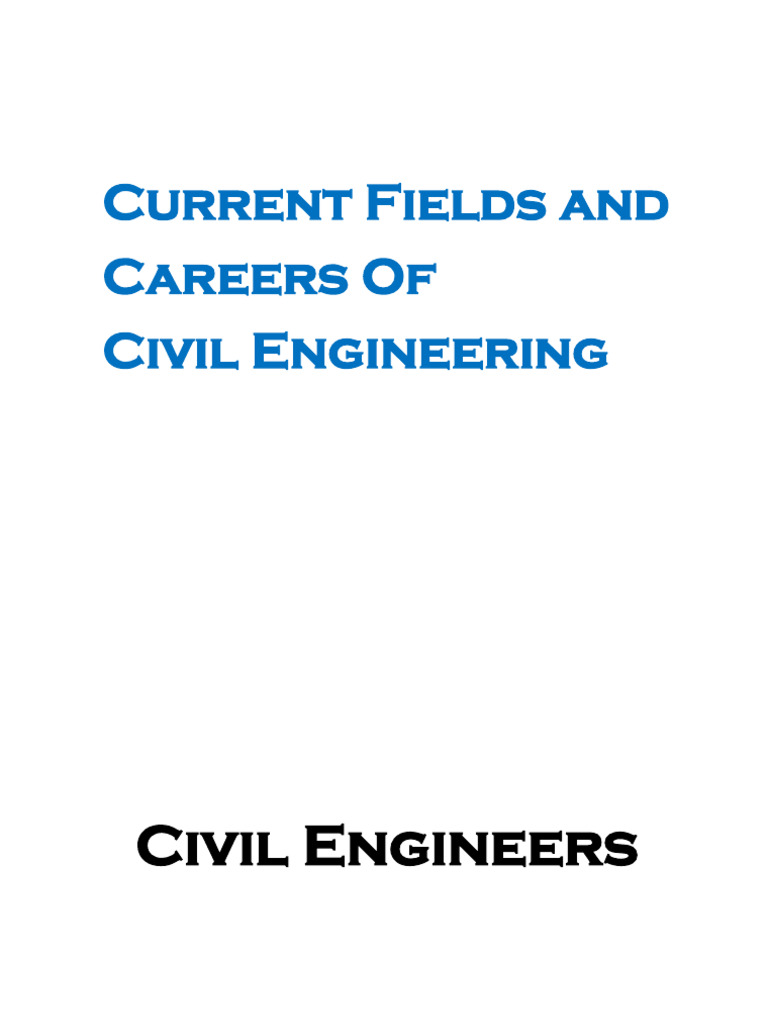 Careers From Specializations of Civil Engineering | PDF | Environmental ...