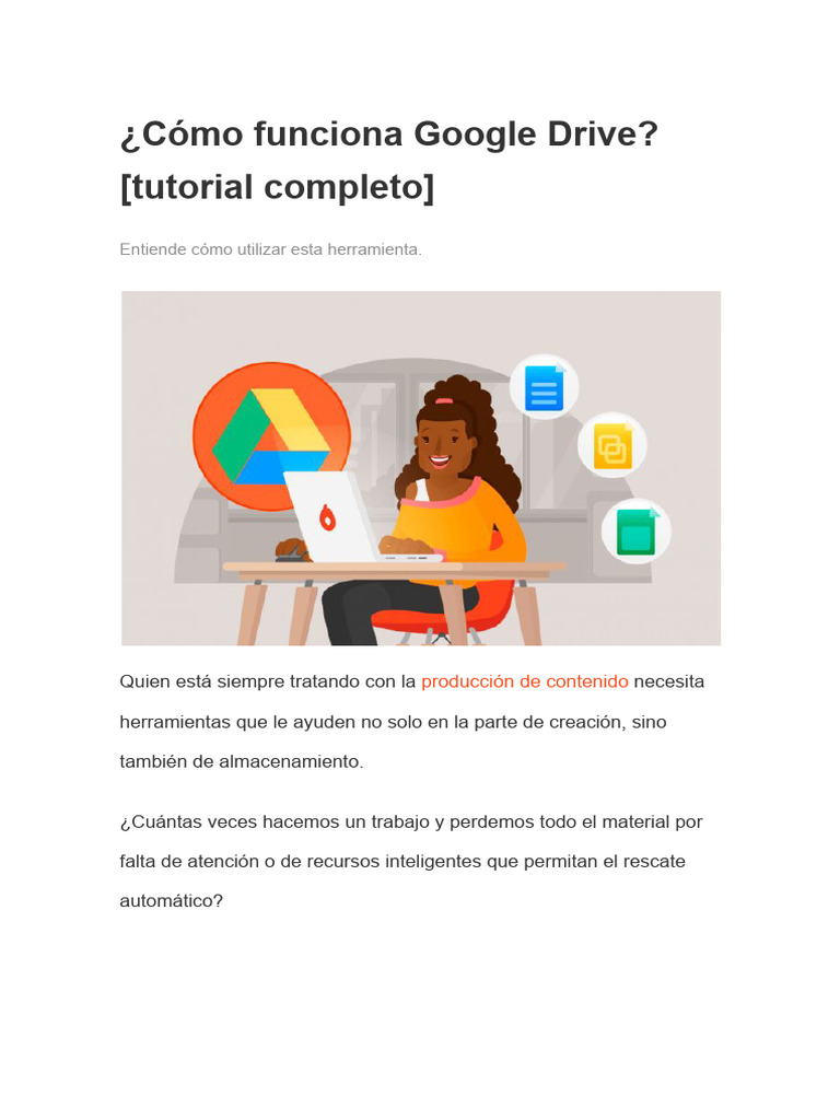 Como Funciona Google Drive | PDF | Computación en la nube | Tecnologías de la información