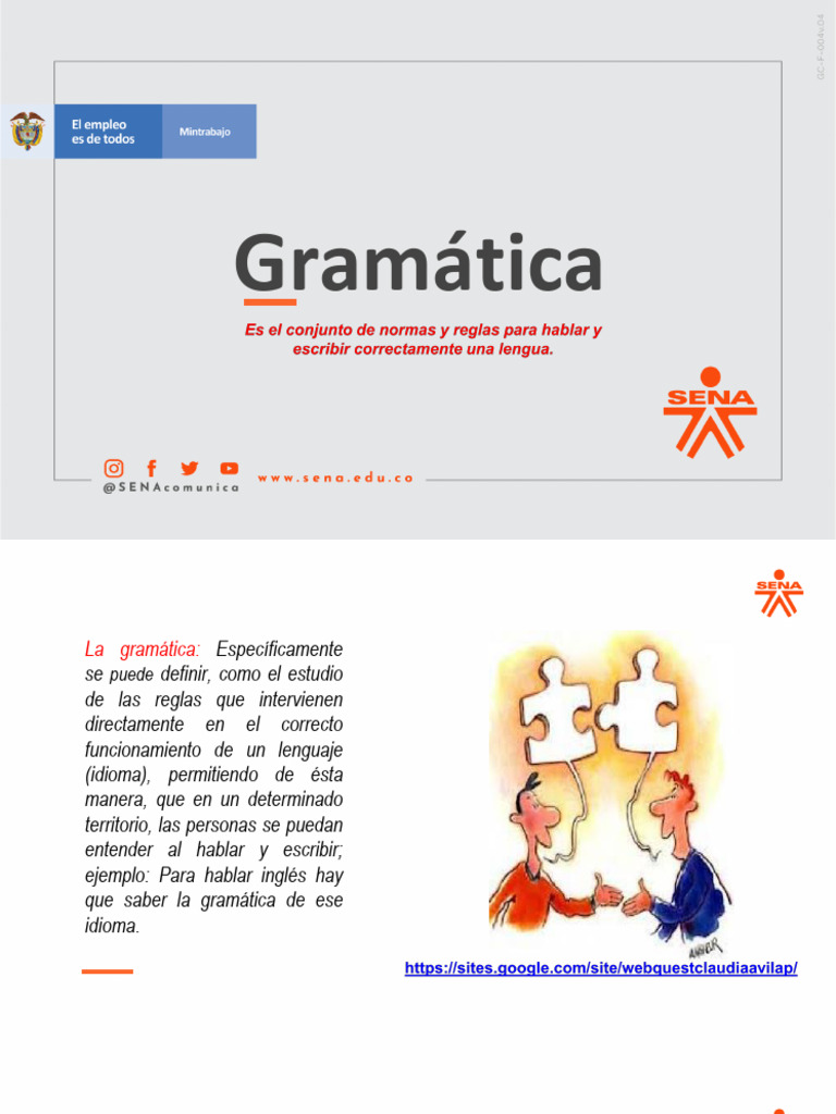 Material 1. Elementos de La Gramática | PDF | Palabra | Gramática
