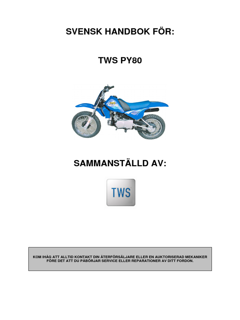 TWS PY80 Instruktionsbok | PDF