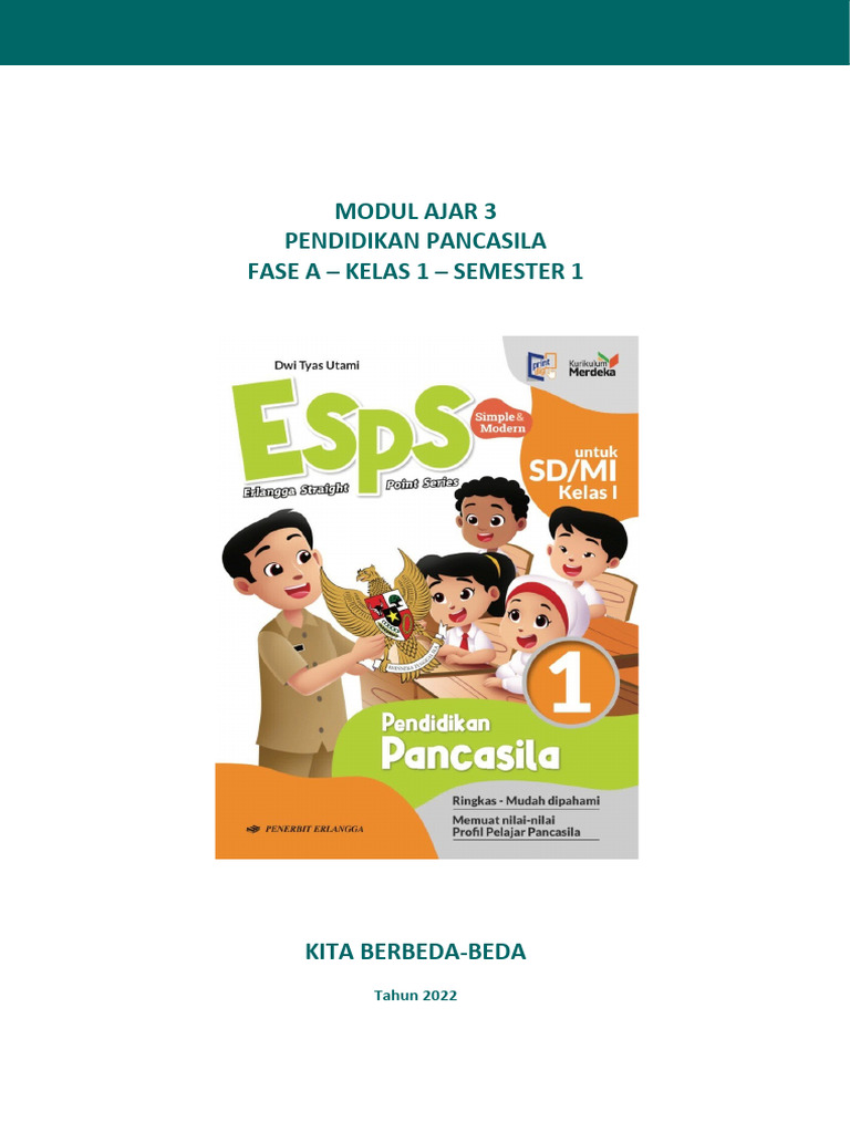 Modul Ajar-3-Pend Pancasila FASE A KELAS 1 | PDF