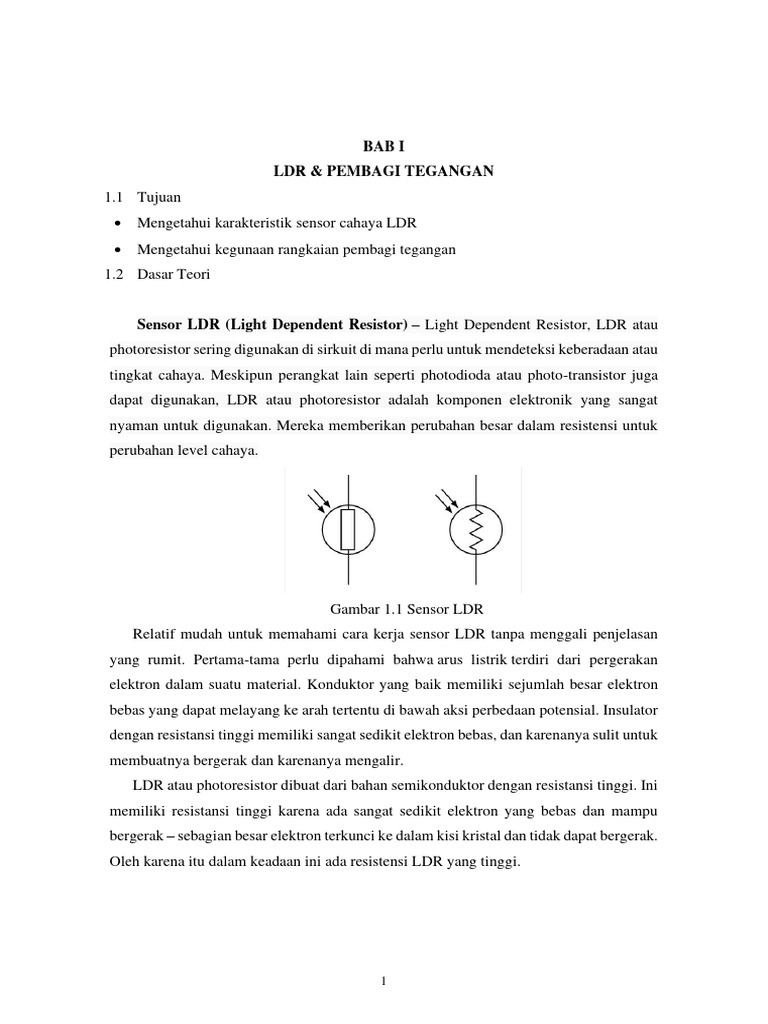 Kasus Sensor LDR | PDF | Sains & Matematika | Teknologi & Rekayasa