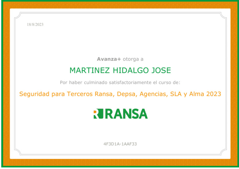 Martinez Hidalgo Jose: Seguridad para Terceros Ransa, Depsa, Agencias ...