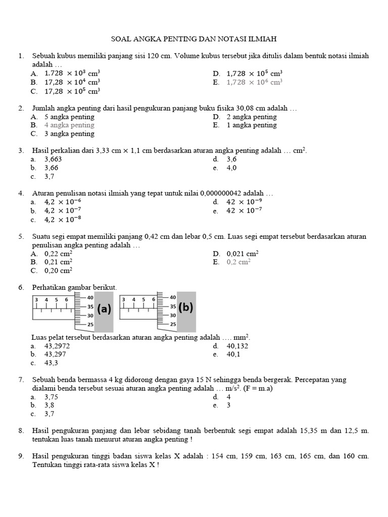 Soal Angka Penting Fisika Kelas X | PDF