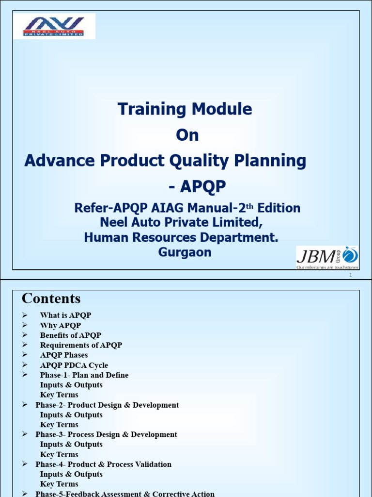 1 Apqp | PDF | Reliability Engineering | Specification (Technical Standard)