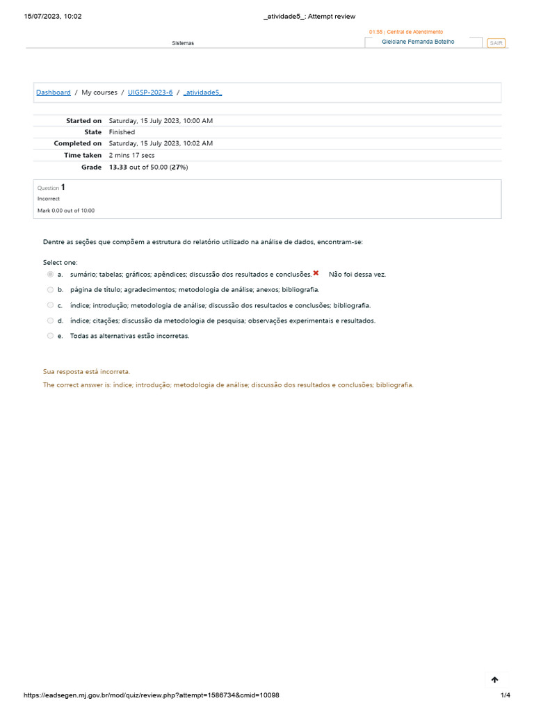 Atividade 5 | PDF | Dados | Metodologia