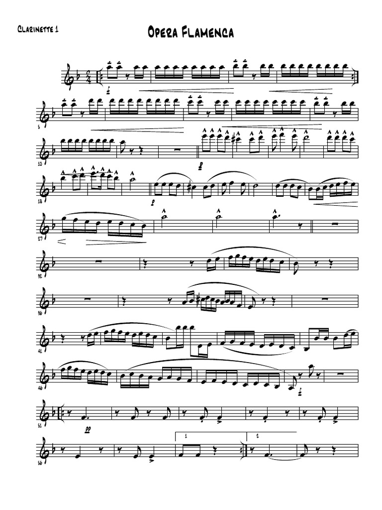Opera Flamenca Clarinette 1.1 | PDF