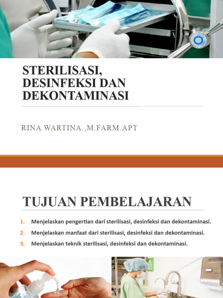 Sterilisasi Desinfeksi Dan Dekontaminasi | PDF