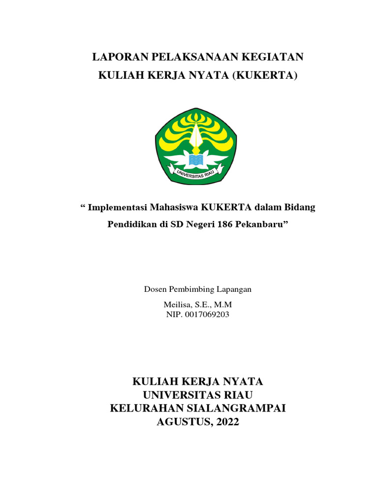 Laporan Kegiatan KKN (Sekolah) | PDF