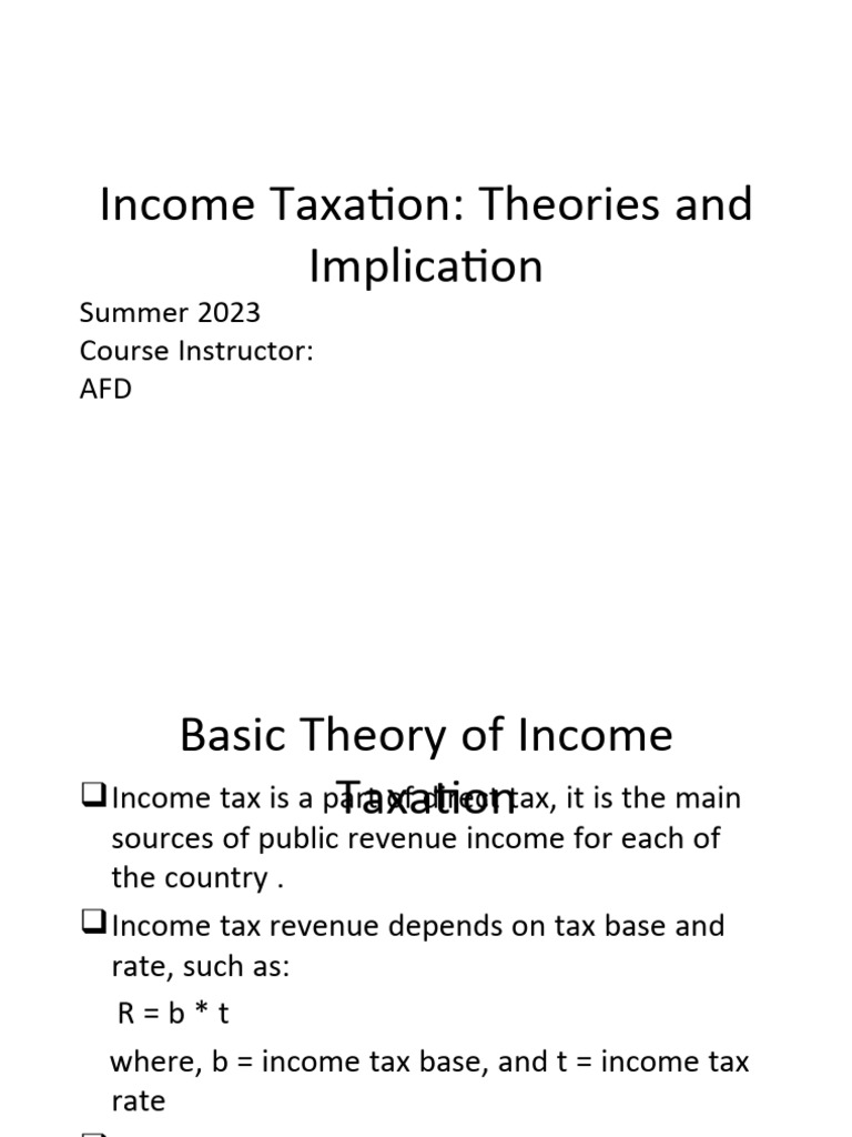 Income Taxation PPT - pptx-1 | PDF | Taxes | Tax Rate