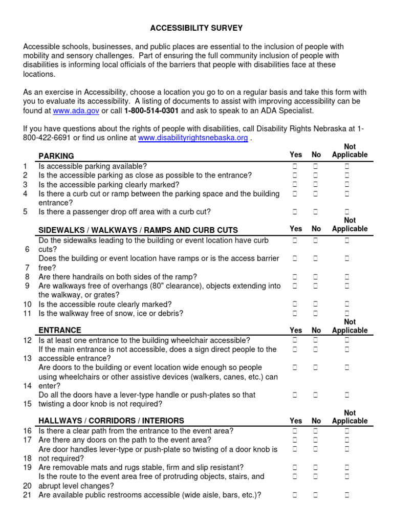 Accessibility Checklist 12.5 | PDF | Accessibility | Disability