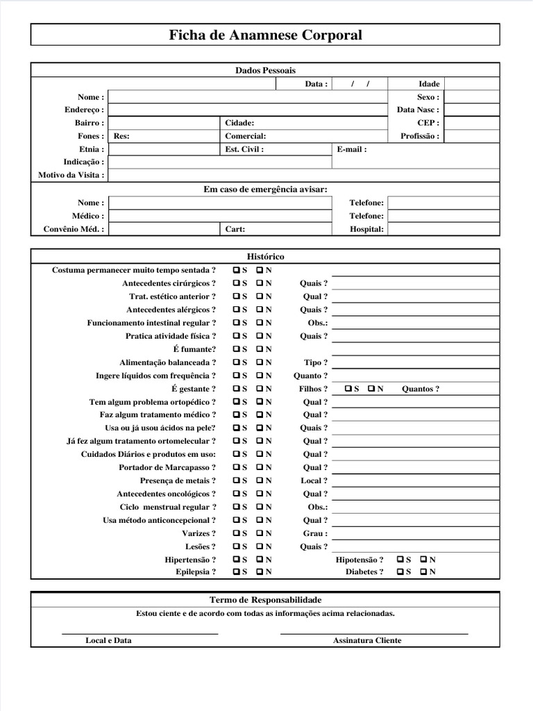 Ficha Corporal 2 | PDF