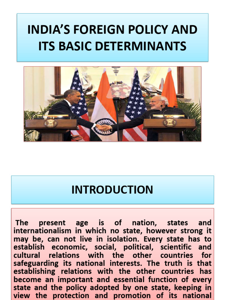 Determinants of India's Foreign Policy | PDF | Policy | Non Aligned ...