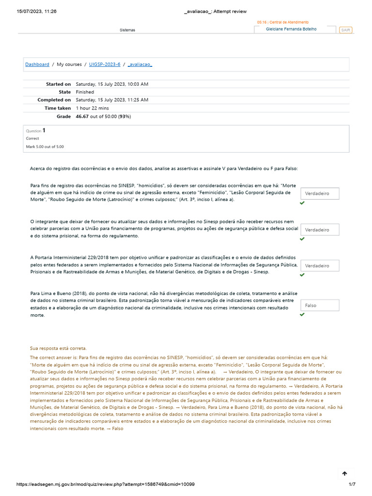 Prova Senasp | PDF | Science | Polícia
