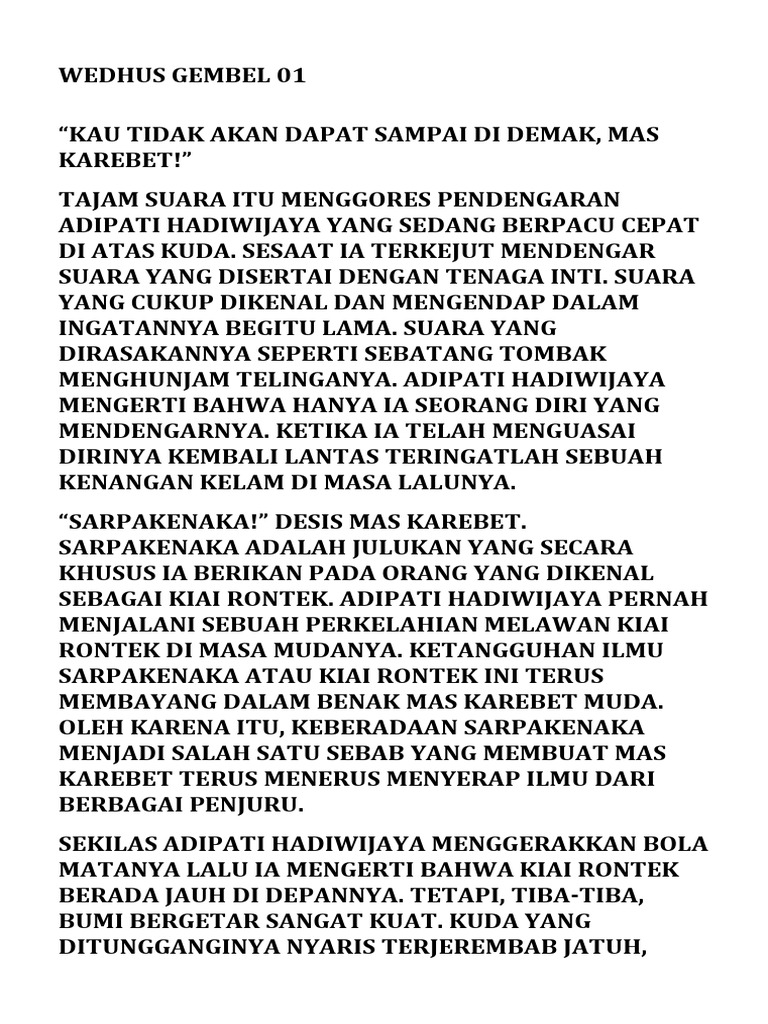 Wedhus Gembel 01 | PDF