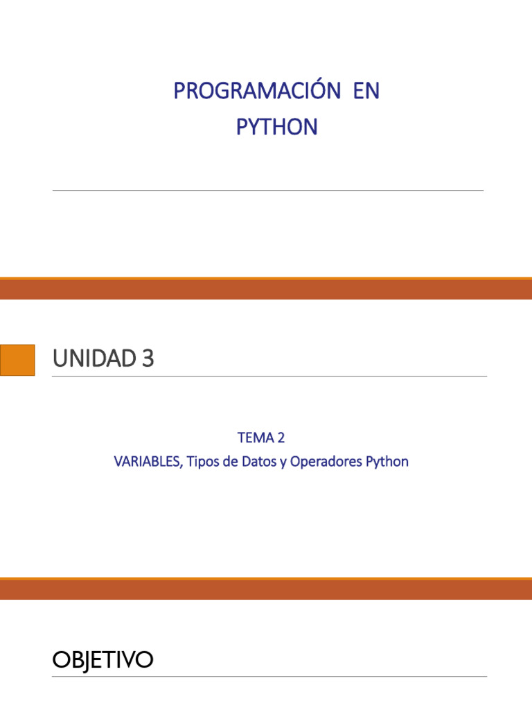 Variables, Tipos de Datos y Operadores en Python | PDF | Programa de computadora | Programación