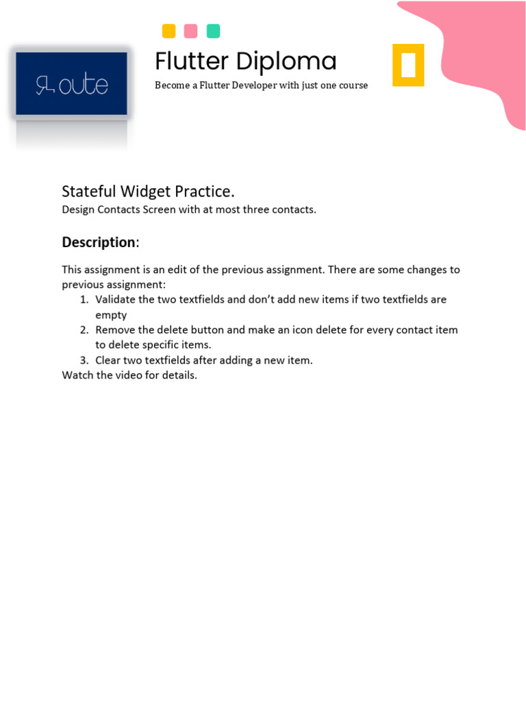 Assignment 3 Flutter (Edit) | PDF