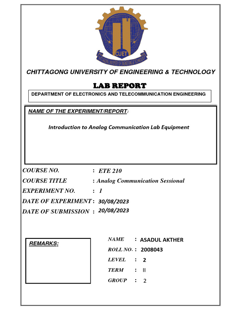 Lab Report 1 Merged | PDF | Frequency Modulation | Modulation