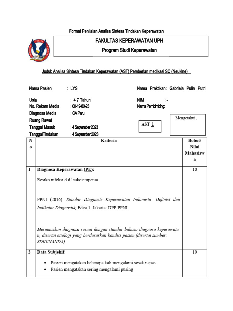 Gabriela Pulin Putri - Form AST CPN2 | PDF