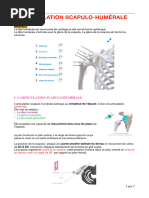 Articulation Scapulo-Humérale | PDF | Système squelettique | Articulation (anatomie)