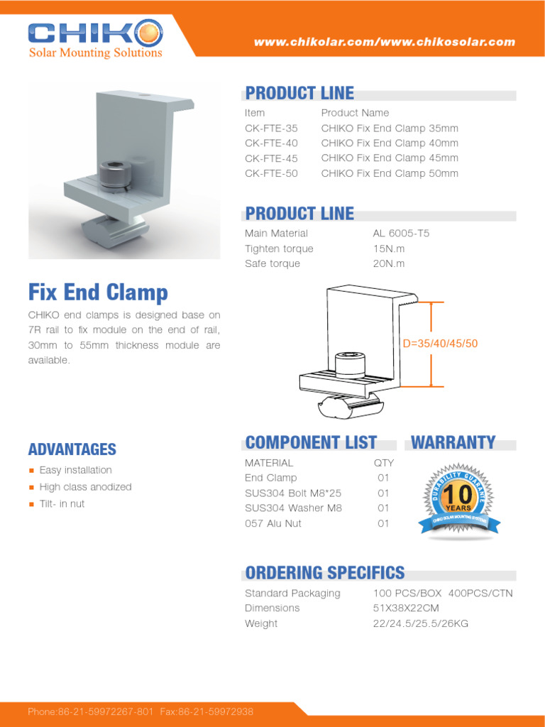 END Clamp DATA SHEET V201702 | PDF