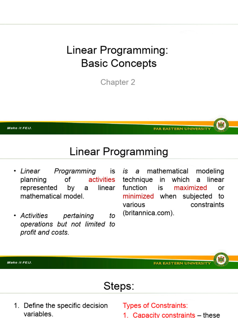 Linear Programming Graphical Pdf Linear Programming Function