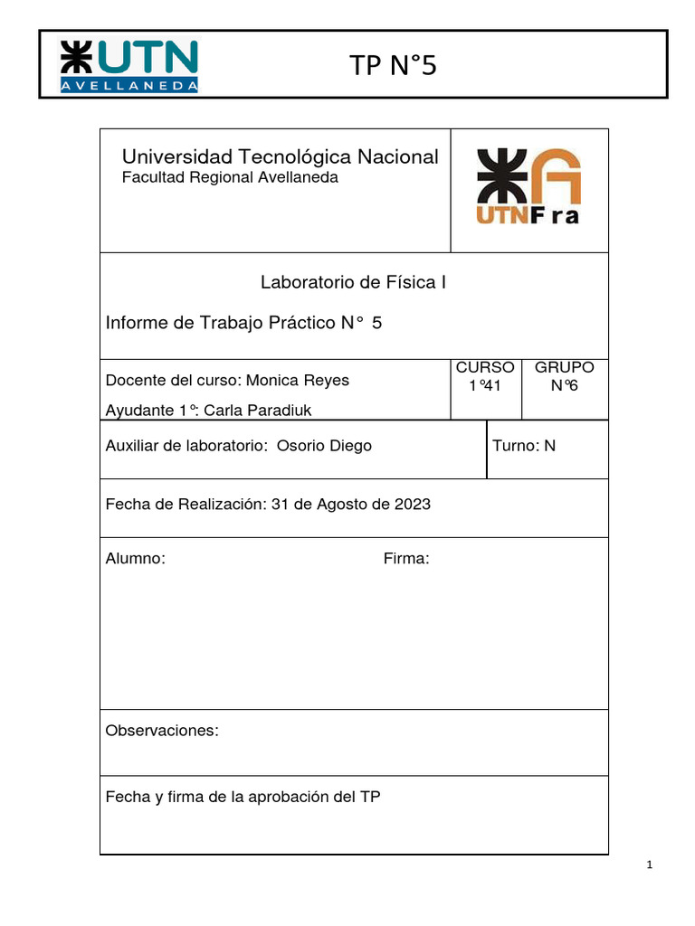 TP N°5 Moa (Estudio de Un Resorte) | PDF | Oscilación | Física