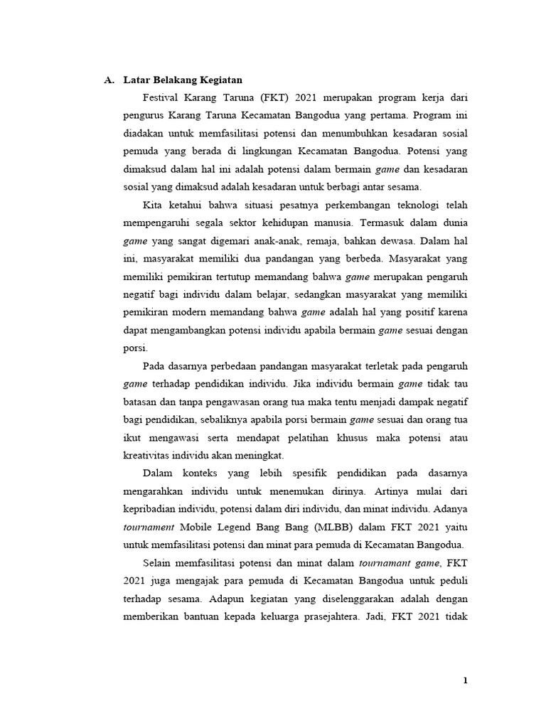 Proposal FKT 2021 | PDF