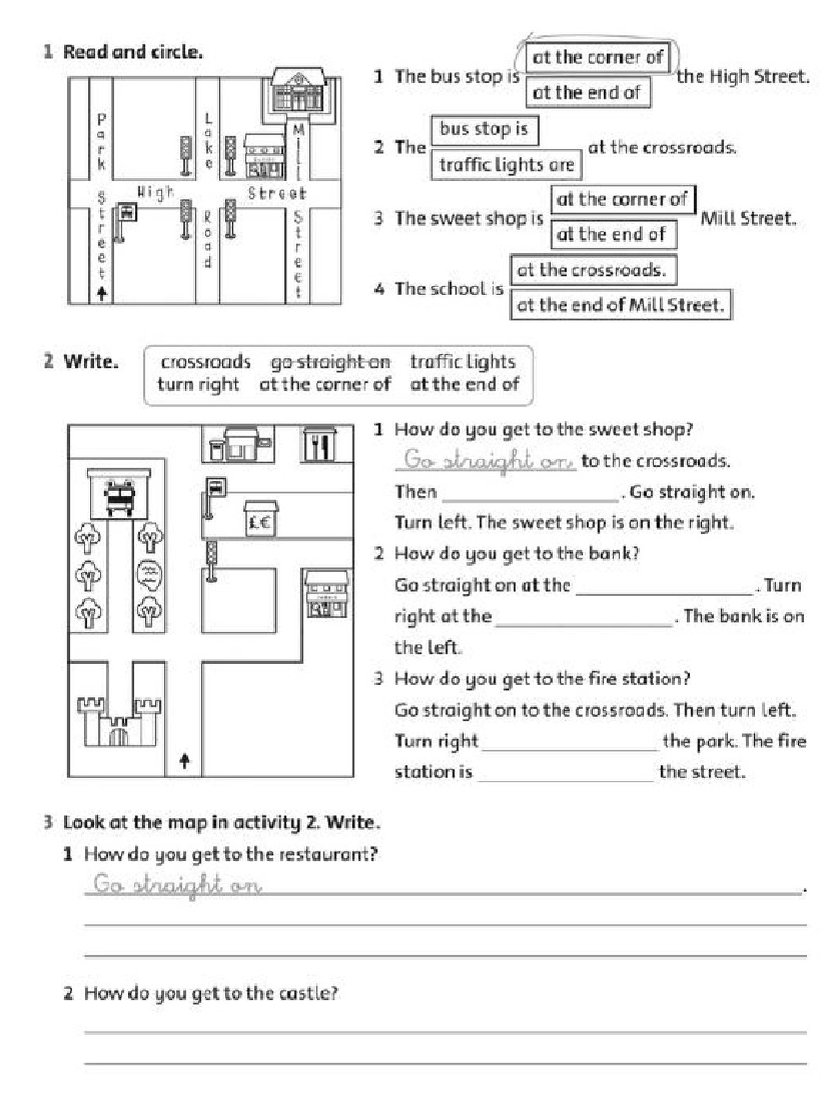 Giving Directions Practice | PDF