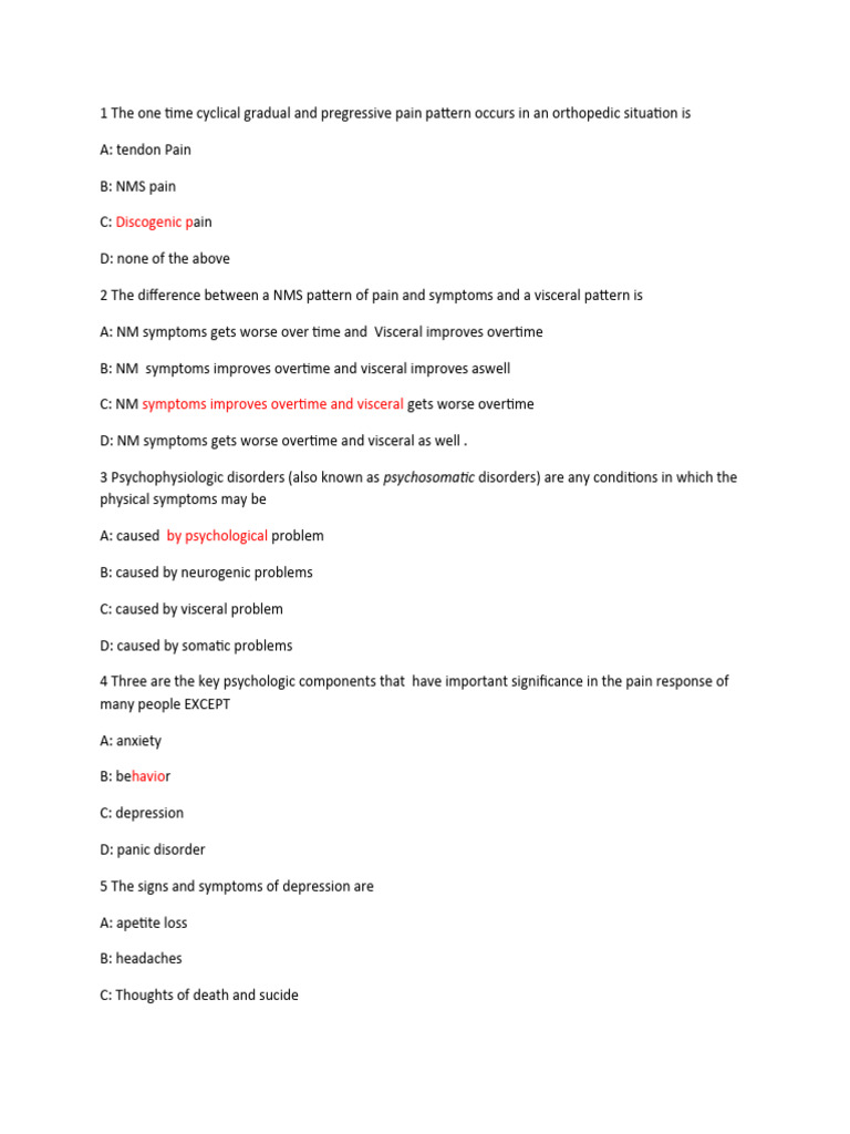DD Mcqs | PDF | Back Pain | Respiratory Diseases DD Mcqs | PDF | Back Pain | Respiratory Diseases